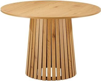 Happy Garden Table à Manger LIV, 5 Places, Design Rond, Style scandinave, 110cm de diamètre