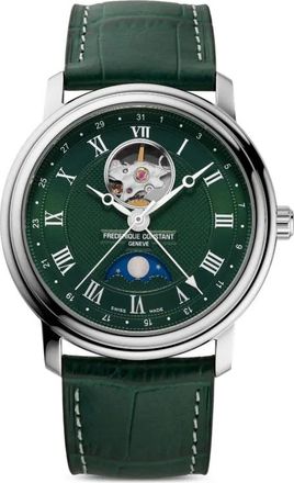 Frederique Constant montre Classics Heart Beat Moonphase Date 40 mm - Vert