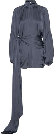 Rotate Knielanges Kleid - Grau