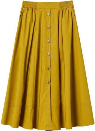Twinset Femme, Jupes, Jaune, Taille: 38 FR Midi Skirt