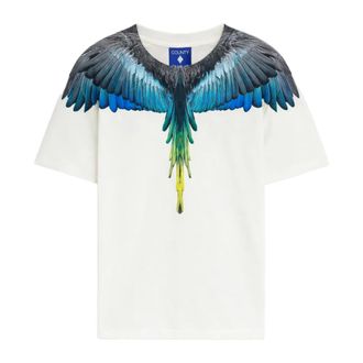 Marcelo Burlon Homme, Tops, Blanc, Taille: XL T-Shirt Stampa Ali