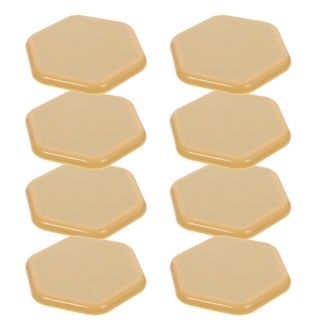 DOITOOL 8 St&uuml;ck M&ouml;belpolster Selbstklebend Sechseckig Gelb 8,3cm M&ouml;belgleiter Bodenschutz F&uuml;r Teppich Und Hartholzboden