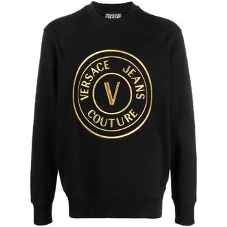 Versace Jeans Couture 3D Embro Pullover Schwarz/Gold Herren - - Sweatshirts & Hoodies - Herren - Schwarzk - L