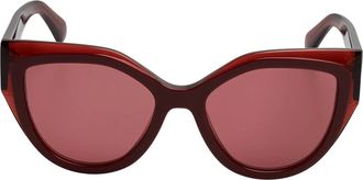 Ferragamo Femme, Accessoires, Rouge, Taille: ONE Size Cat Eye Lunettes de soleil