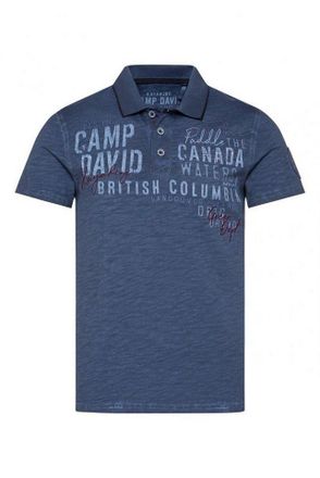 Camp David Poloshirt mit Label-Applikationen