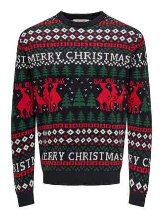 Only & Sons Rundhalspullover ONSX-MAX REG DEER CREW KNIT