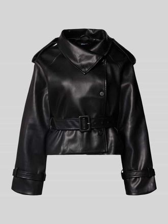 Gina Tricot Jacke in Leder-Optik mit G&uuml;rtel