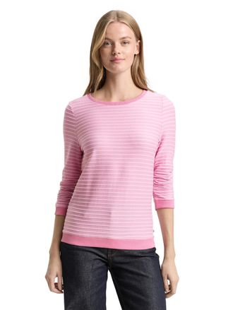 Tom Tailor Sweatshirt mit Raffarm & Streifenmuster