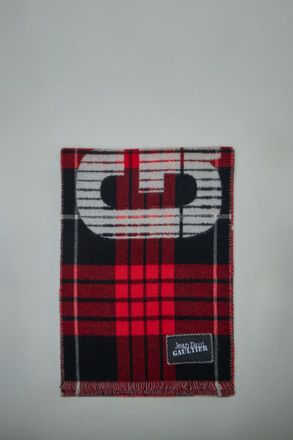 Jean Paul Gaultier Tartan Wool Scarf with Gaultier Logo