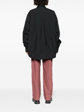 AMBUSH Gingham-Check Padded Cotton Blend Jacket - Black