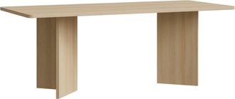 Selsey Esstisch 204&times;90 cm - Moderner Esszimmertisch in Eiche, Japandi & Minimalistisches Design, Gro&szlig;e Tischplatte, Robuste Laminatplatte mit ABS-Kanten