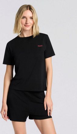 HUGO BOSS T-Shirt mit rundem Ausschnitt, regular fit, toniges Markenlogo