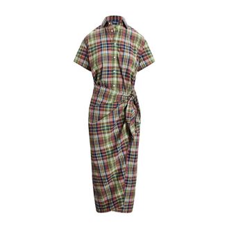 Ralph Lauren Femme, Robes, Multicolore, Taille: 36 FR Robe chemise à carreaux