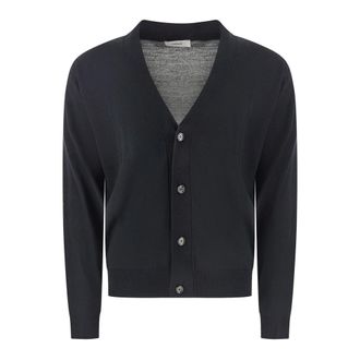 Lardini Cardigan &agrave; col en V - Homme - Pulls - Noir - Taille: M