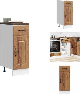 vidaXL Armoire de cuisine Kalmar vieux bois bois dingénierie - Armoire De Cuisine - Armoires De Cuisine - Meuble Bas Dévier - Meuble Bas Dévier De Cuisine