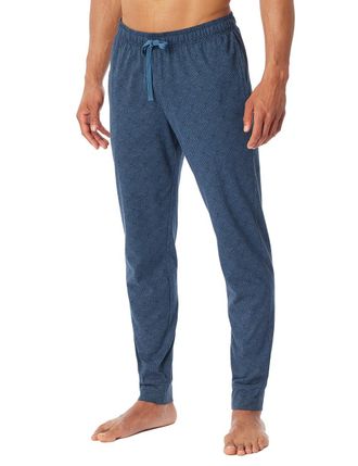 Schiesser Herren Lange Schlafhose mit B&uuml;ndchen-Mix + Relax Pyjamaunterteil, atlantikblau_182047, 56