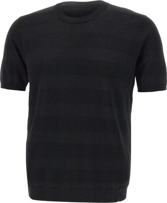 KANGRA Homme, Tops, Noir, Taille: 2XL T-shirt en fil de coton extra-fin