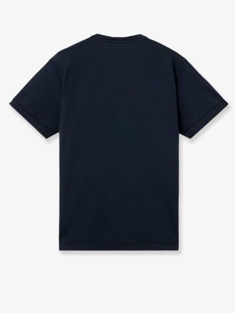Stone Island Mens Cotton T-Shirt Blue Organic T-Shirts And Polos