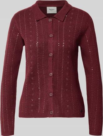 Pepe Jeans London Regular Fit Strickjacke mit Woll-Anteil Modell ELAINE