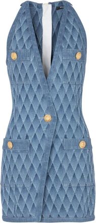 Balmain Kurzes Jeanskleid - - Dresses - Damen - Blau - XS