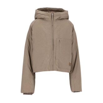 Maison Kitsun&eacute; Blouson court &agrave; capuche en duvet - Femme - Vestes - Beige - Taille: 38 FR