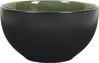 The Home Deco Factory KA0433, Elia Bowl in Durable Ceramic, modern and Refined Design, ideal for Salads, soups and hot Drinks, Stackable and Easy to clean, D138 cm, Green/B