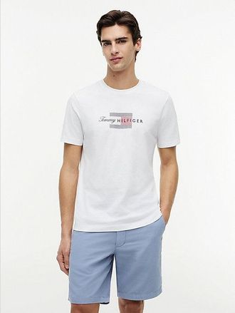 Tommy Hilfiger T-shirt en jersey &agrave; drapeau imprim&eacute;