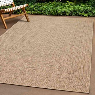 vidaXL vidaXL Teppich ZIZUR 200x200 cm Jute-Optik Indoor und Outdoor