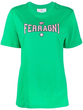 Chiara Ferragni t-shirt &agrave; logo imprim&eacute; - Vert