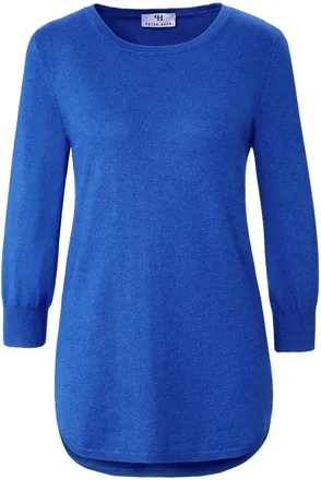 Peter Hahn Rundhals-Pullover aus Seide und Kaschmir Peter Hahn blau