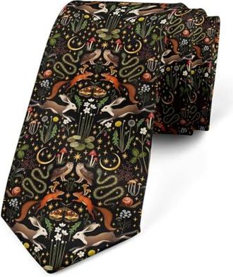 Generic Cravate Champignon Vert Jaune Brun Fine Tie R&eacute;glable Cravate DAffaires Pour &Eacute;v&eacute;nements Remise De Dipl&ocirc;me L&Eacute;cole