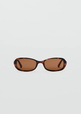 Mango Lunettes de soleil monture plastique chocolat - Femme - Taille unique - MANGO