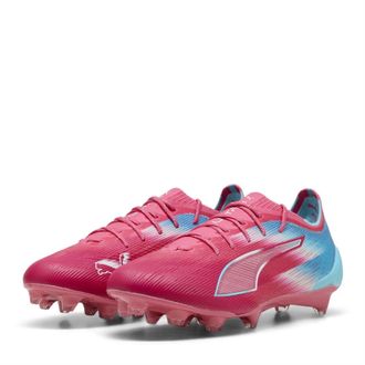 Puma Ultra 5 Ultimate Fu&szlig;ballschuhe mit festem Boden f&uuml;r Herren (Blau/Pink)
