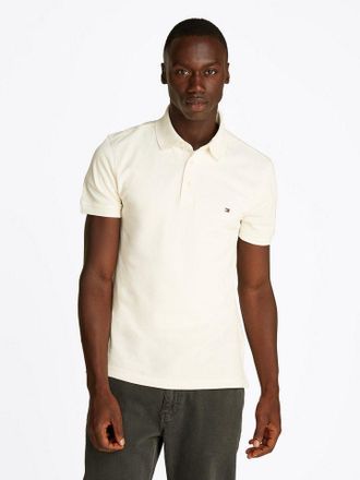 Tommy Hilfiger Poloshirt 1985 SLIM POLO mit Piqu&eacute;-Struktur und Stickerei meliert, casual, slim fit, Baumwollmix, Polokragen
