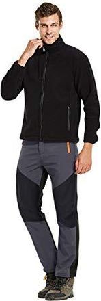 Generic Pantalon de ski pour homme - Softshell doubl&eacute; en polaire thermique - Pantalon dhiver chaud pour le ski, la randonn&eacute;e et la marche en plein air avec do