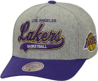 Mitchell & Ness NBA Tailsweep Pro Pinch Casquette Snapback Los Angeles Lakers Gris chin&eacute;