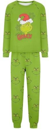Generic Le Grinch Pyjama Noel Famille De Grinch Deguisement Coton Noël Ensemble Garcon Assorti Bebe Homme Costume Chaud Et Doux Hiver Femme Pull Vetement Coup