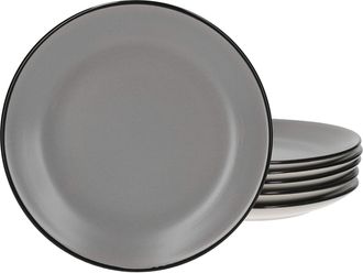 Van Well Kuchen-Teller Campo grau 6-er Set