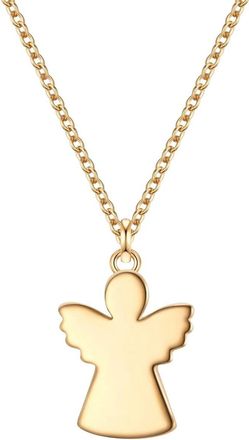 Glanzst&uuml;cke M&uuml;nchen Halskette - Sterling Silber Halskette Engel - Gr. unisize - in Gold - f&uuml;r Damen