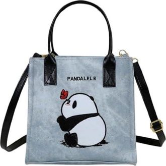 Generic Sac &agrave; bandouli&egrave;re motif panda de dessin anim&eacute;, sac &agrave; bandouli&egrave;re tendance pour femme, sac &agrave; main fourre-tout de rangement, A3, 22.0*20.0*1.0