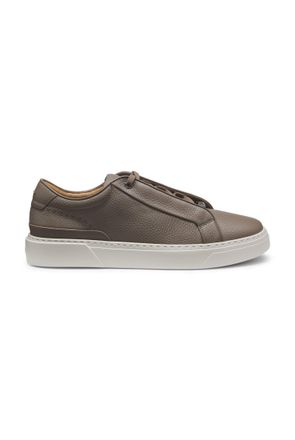 BOSS Herren Gary Tenn Gary Sneakers aus genarbtem Leder mit charakteristischem Besatz Khaki 44 Gr&ouml;&szlig;e 44
