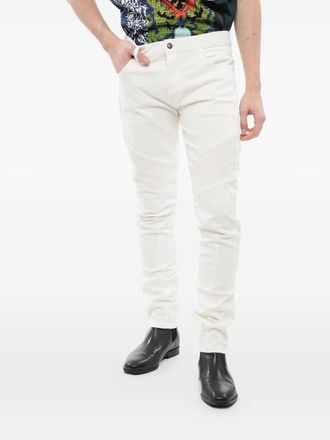 Balmain jean &agrave; coupe fusel&eacute;e - Blanc