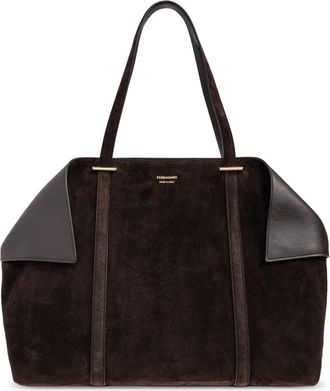 Ferragamo Femme, Sacs, Brun, Taille: ONE Size Sac Shopper