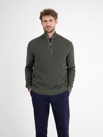 Lerros Strickpullover mit Troyer-Rei&szlig;verschluss, Stehkragen