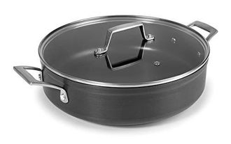 Lacor Lacor Anodized - tourtière avec couvercle, Aluminium Aluminium anodisé 24 cm, Black