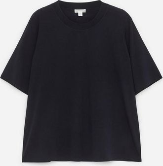 Arket T-Shirt Aus Seidenkrepp -Blau