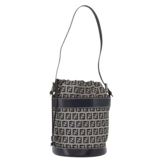 Fendi Sac seau Zucchino Canvas Pre-owned - Femme - Pre-owned - Bleu - Taille: ONE Size
