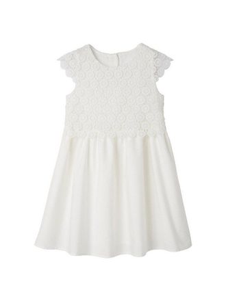 Vertbaudet Minikleid Festliches M&auml;dchen Kleid mit Makrameespitze