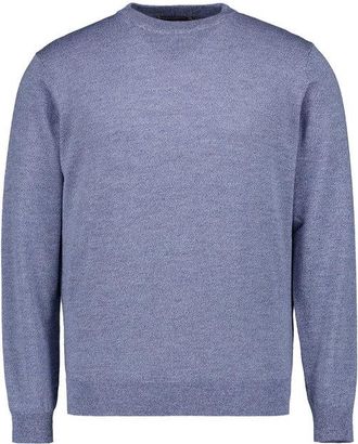 Boggi Milano Herren Pullover blau Merinowolle unifarben