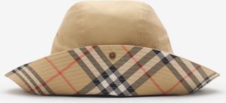 Burberry Chapeau en gabardine &agrave; visi&egrave;re Check, Size: XS